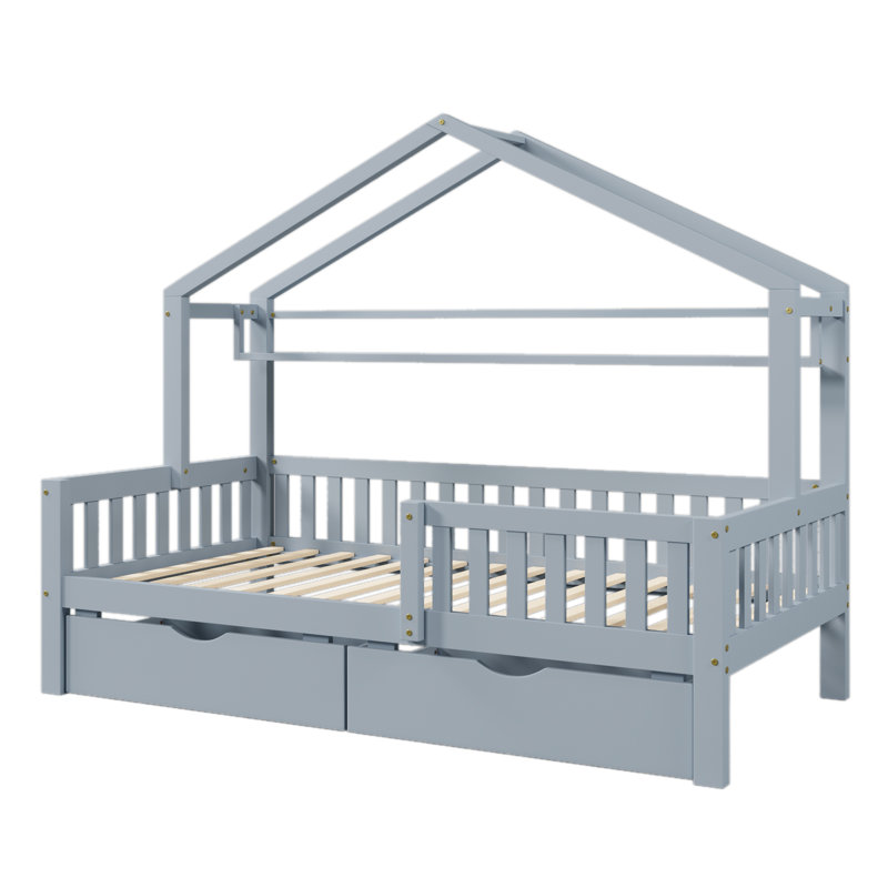 Harper Orchard Aito Kids Twin House Bed With Two Drawers & Reviews - Wayfair Canada
